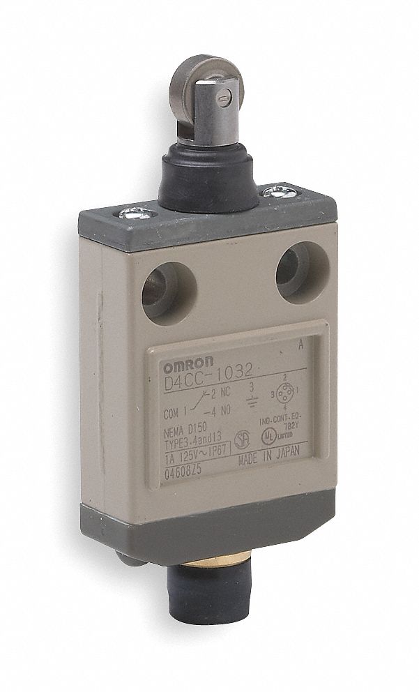 OMRON, Roller Plunger, Metallic, Roller Plunger Limit Switch - 2CLX8|D4CC1032 - Grainger