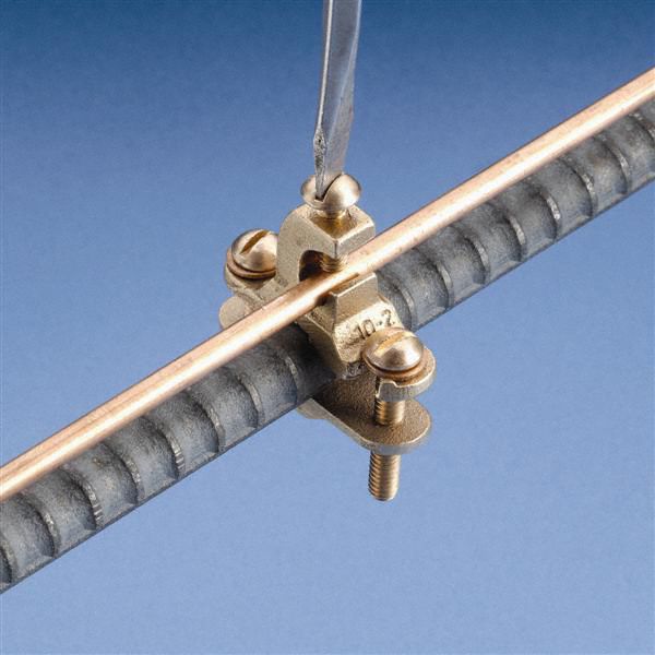 NVENT ERICO Grounding Connector: Bronze, 8 AWG SOL to 2 AWG STR ...