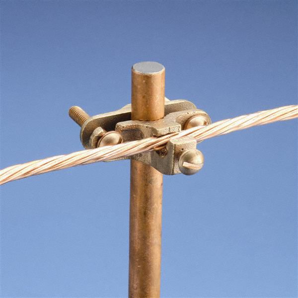 NVENT ERICO Grounding Connector: Bronze, 8 AWG SOL to 2 AWG STR ...