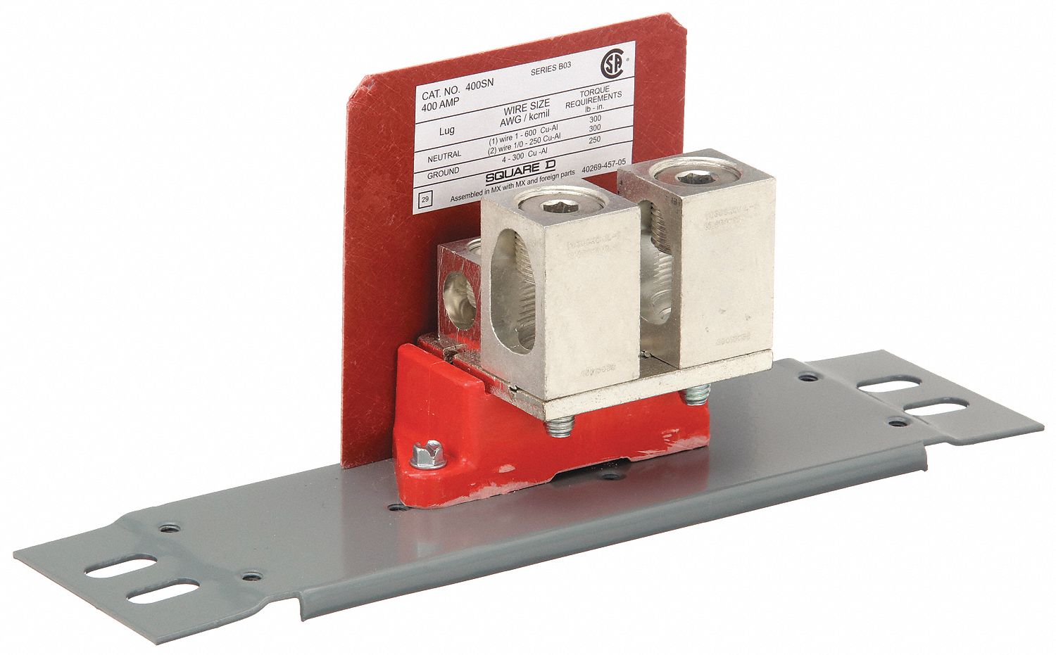 SQUARE D, 400 A Amps, Flush/Surface Mounting, Neutral Assembly Kit ...