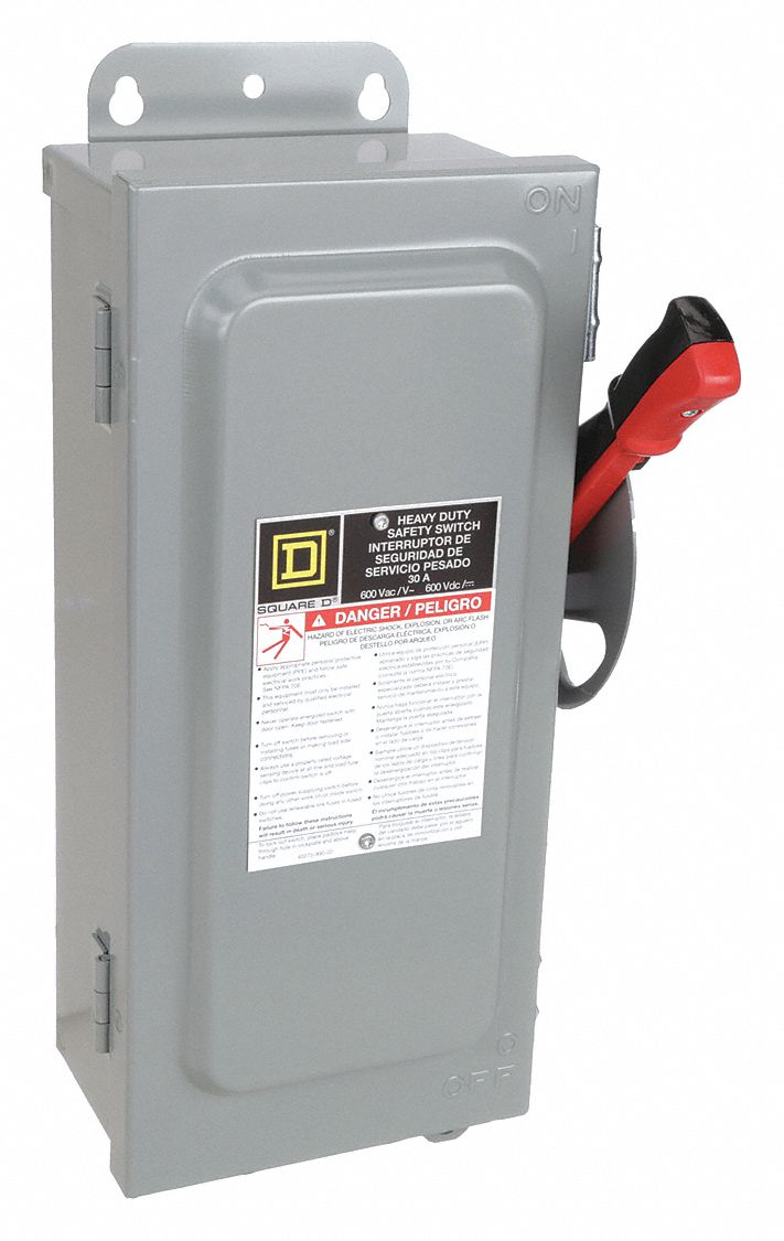 SQUARE D, Non-Fusible, 30 A, Safety Switch - 2CR39|HU361AWK - Grainger