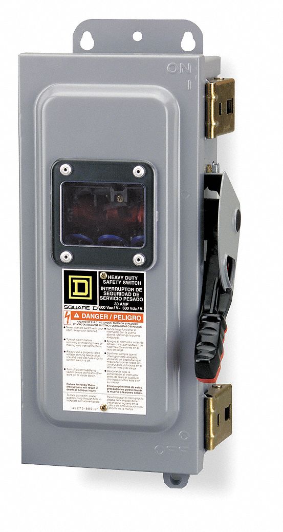 SQUARE D SAFETY SWITCH 30A - 3255 - SQDHU361AWKVW | HU361AWKVW ...