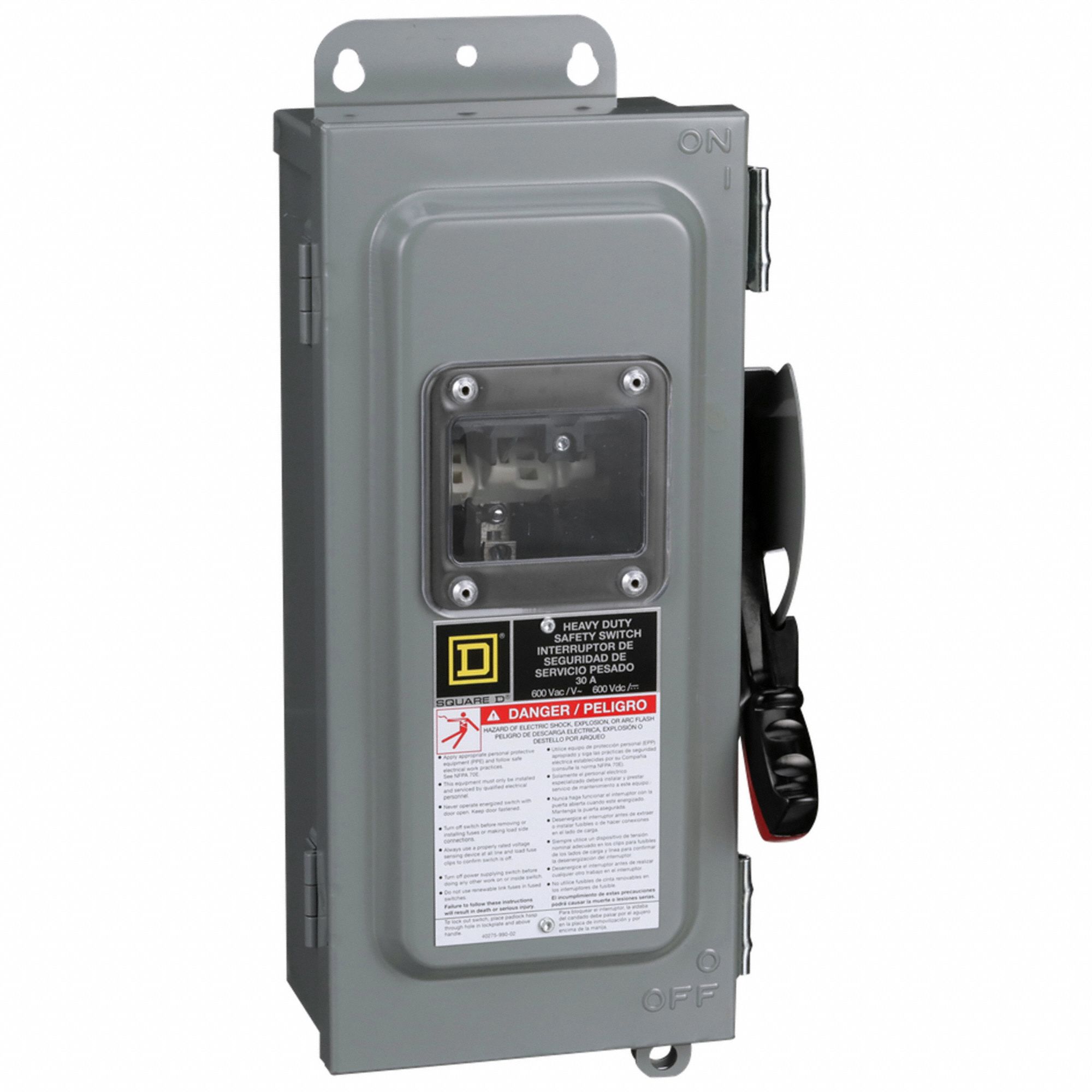 SQUARE D, Non-Fusible, 30 A, Safety Switch - 2CR41|HU361AWKVW - Grainger