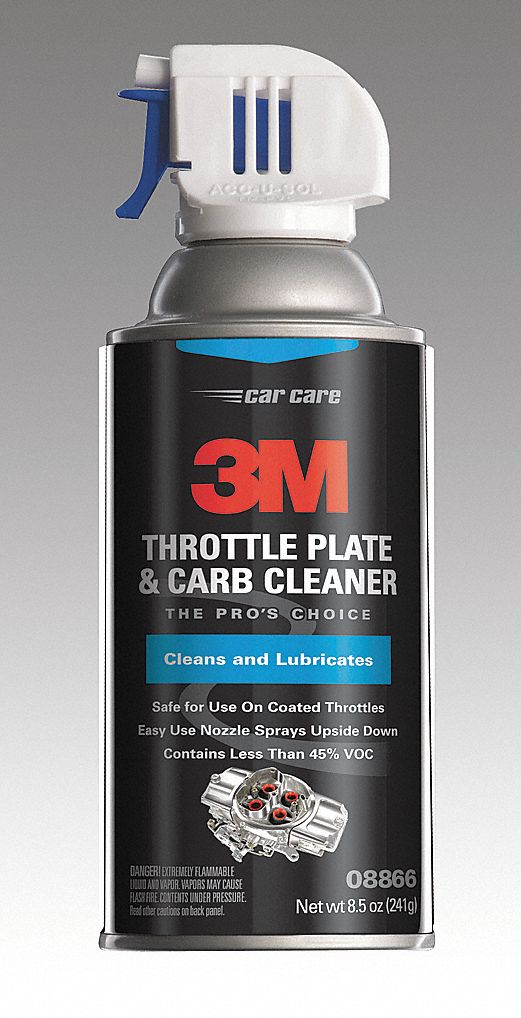 3M Throttle Plate and Carb Cleaner: Solvent, 8.5 oz Cleaner Container ...
