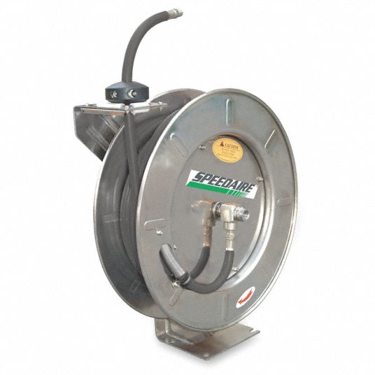 50 ft (1/2 in I.D.), 1/2 in MNPT, Spring Return Hose Reel - 2CUD4|2CUD4 ...