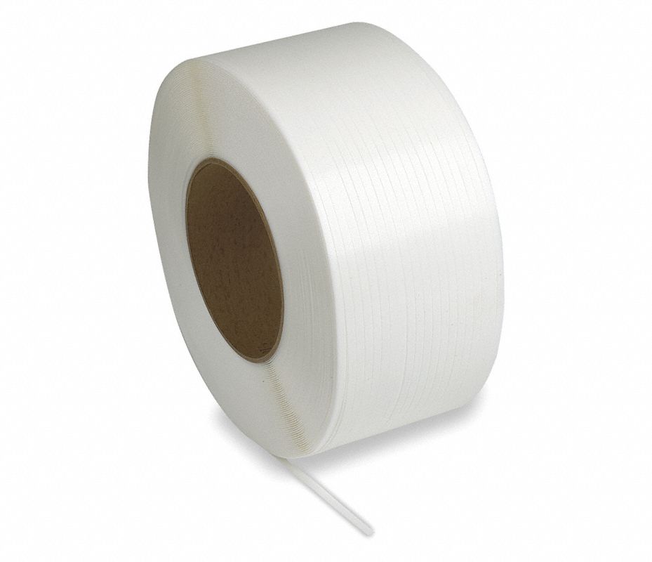 GRAINGER APPROVED Fleje de Plástico Polipropileno 1/2" Blanco - Flejes ...