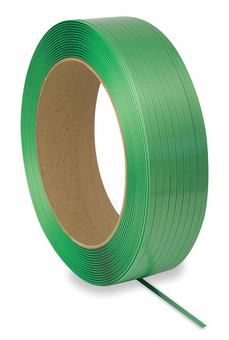 GRAINGER APPROVED Fleje de Plástico Poliéster 5/8" Verde - Flejes de ...