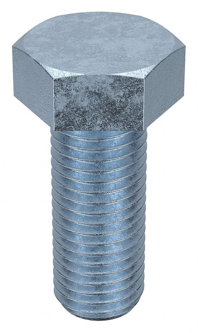 APPROVED VENDOR Tornillo de Cabeza de Dado Hexagonal 1"-8 Grado 5 Longitud de 2-1/2", Acabado ...