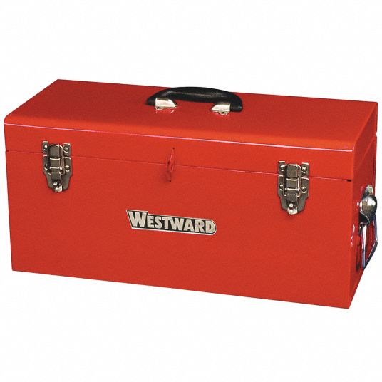 Plastic, Steel, Portable Tool Box, 20 in Overall Width, 8 5/8 in ...