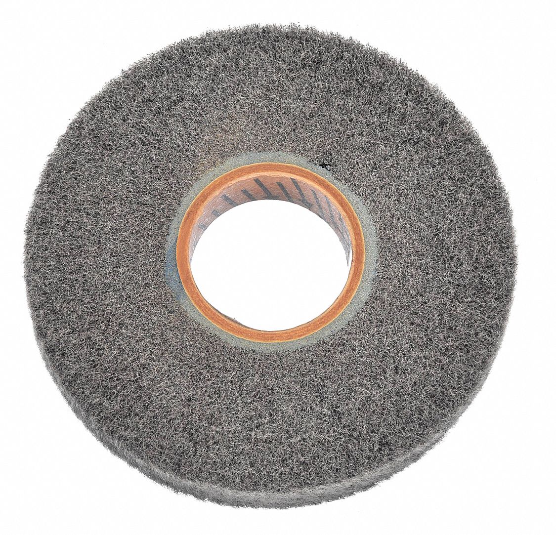 NORTON, 6 in Dia x 1 in W, 2 in Arbor, Surface Conditioning Flap Wheel ...
