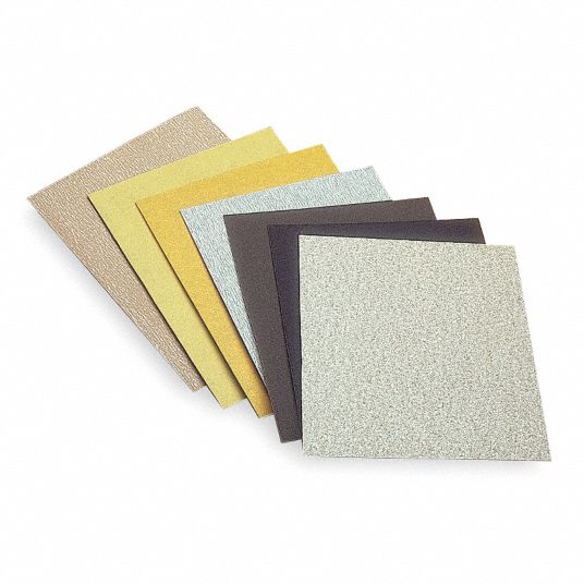 Sanding Sheet, P150 Grit, Aluminum Oxide, 11 in Length, 9 in Width ...