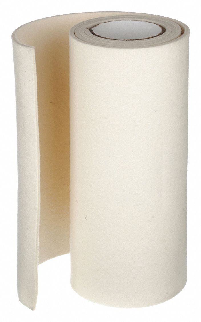 12 in W x 5 ft L, 1 in Thick, Wool Felt Sheet - 2DAJ6|2DAJ6 - Grainger
