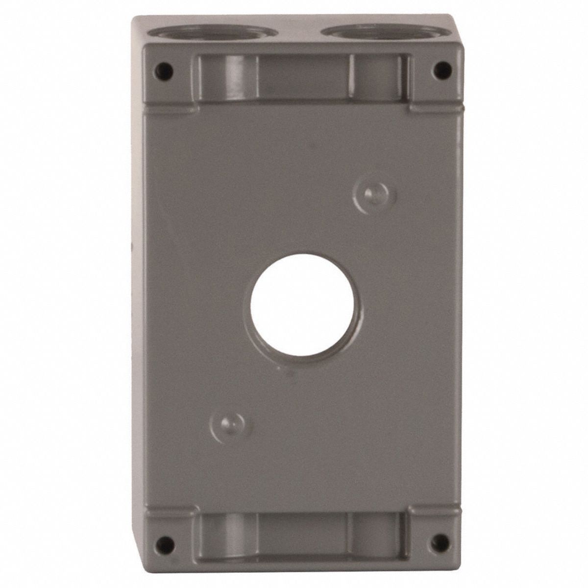 BELL Weatherproof Electrical Box: 1 Gangs, 3/4 in Hub Size, 5 Inlets, 4 ...
