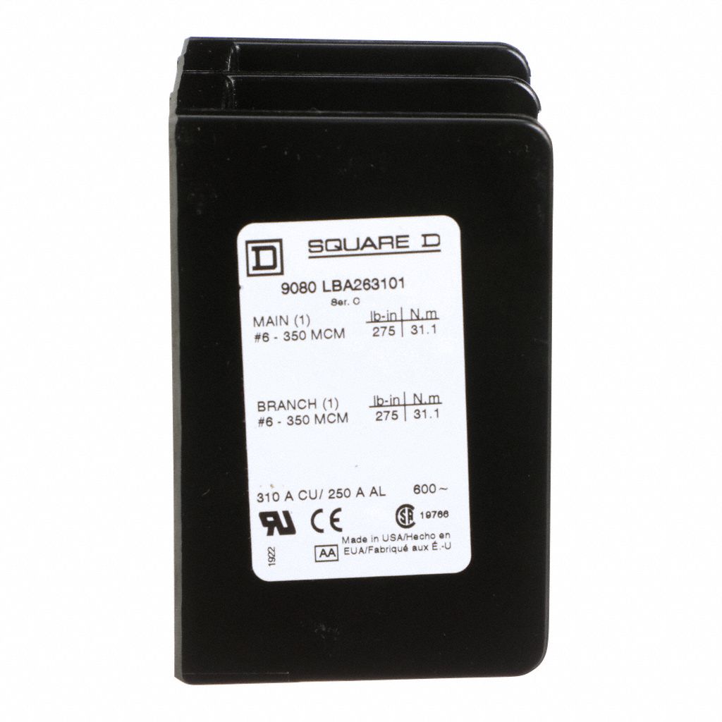 SQUARE D Power Distribution Block: 2 Poles, Surface Mount - 2DD52 ...