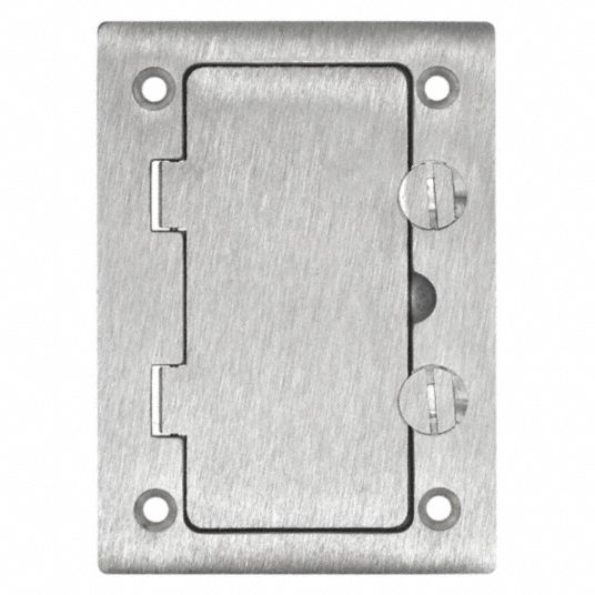HUBBELL WIRING DEVICE-KELLEMS, Rectangular, 4 5/32 in Lg, Floor Box ...