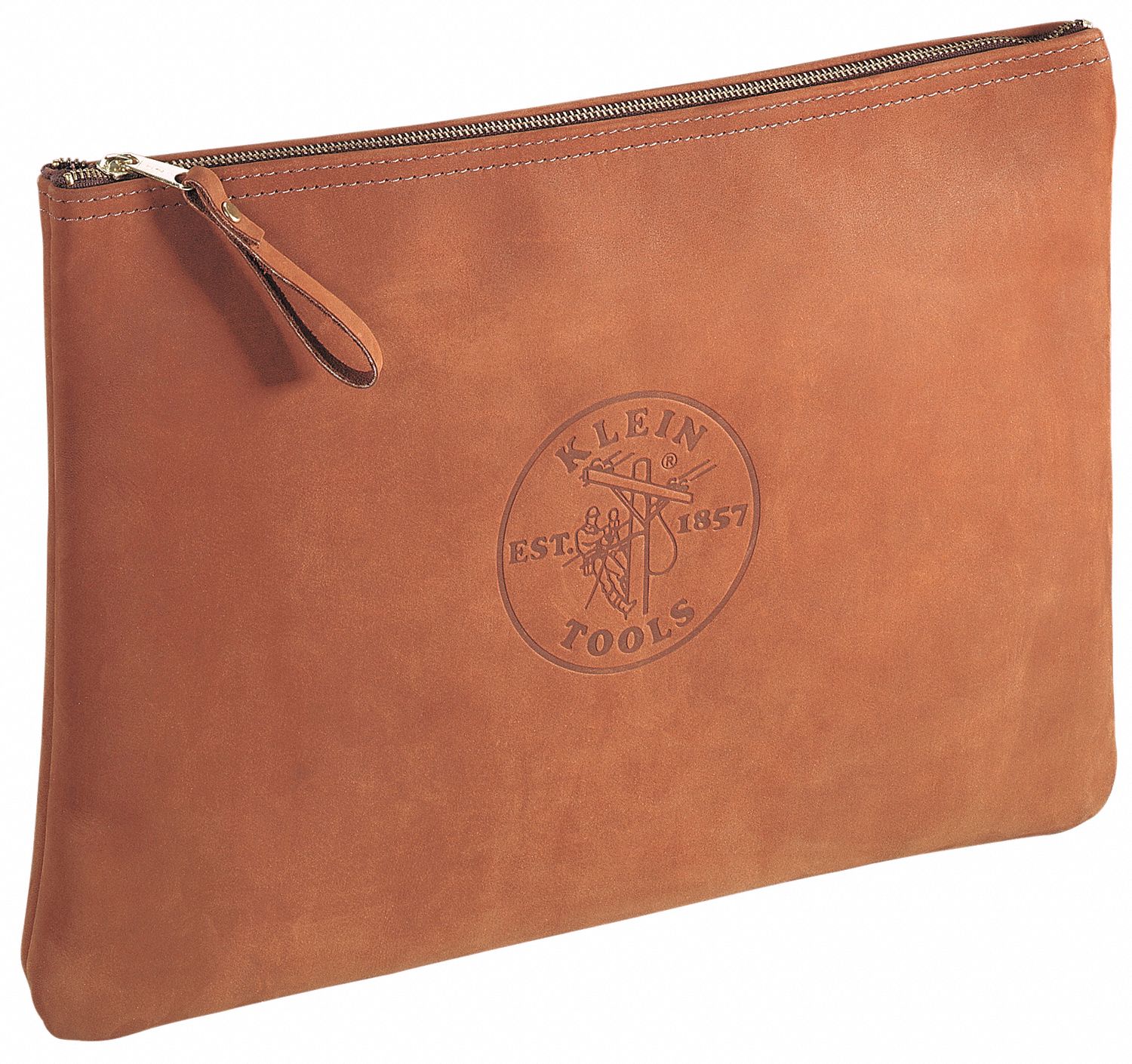Contractors Zipper Portfolio,Leather - Grainger