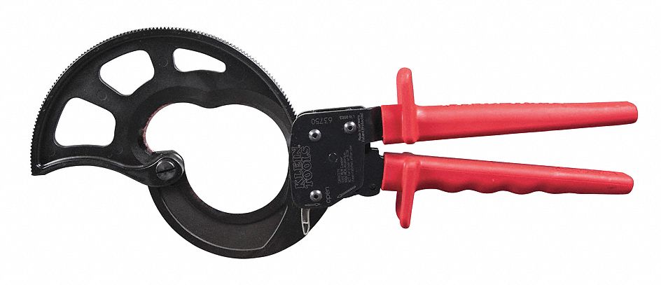 KLEIN TOOLS, Plastic Handle, Center, Ratchet Cable Cutter - 2DGA9|63750 ...
