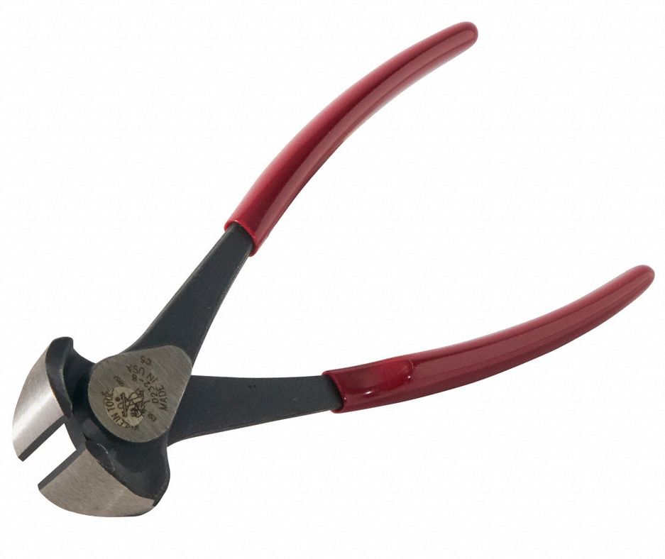 KLEIN TOOLS End Cutting Nippers 8 1 2 In Overall Lg 1 1 4 In Jaw Wd