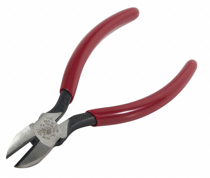 KLEIN TOOLS Diagonal Cutting Plier: Std, Straight, Oval, 7/8 in Jaw Lg ...
