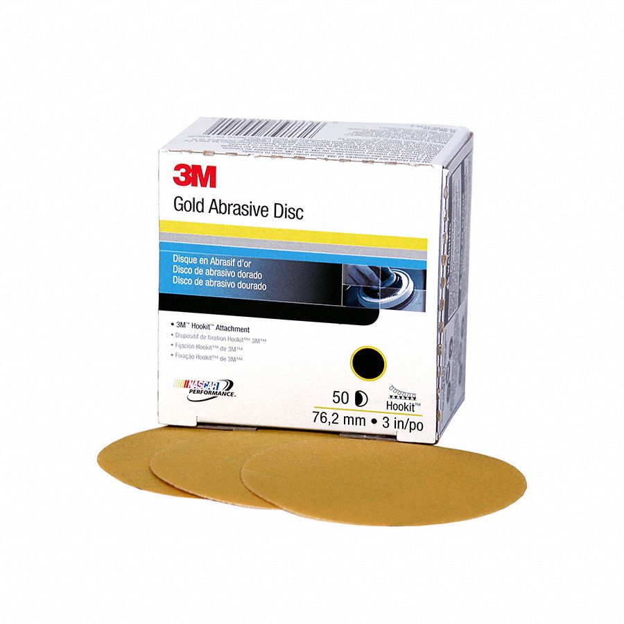 3M, 3 in Dia, Non-Vacuum, Hook-and-Loop Sanding Disc - 2DJG2|00921 ...