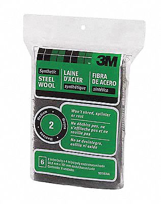 3M, 2 in W x 4 in L, # 2, Synthetic Steel Wool Pad - 2DLF7|70005078368 ...