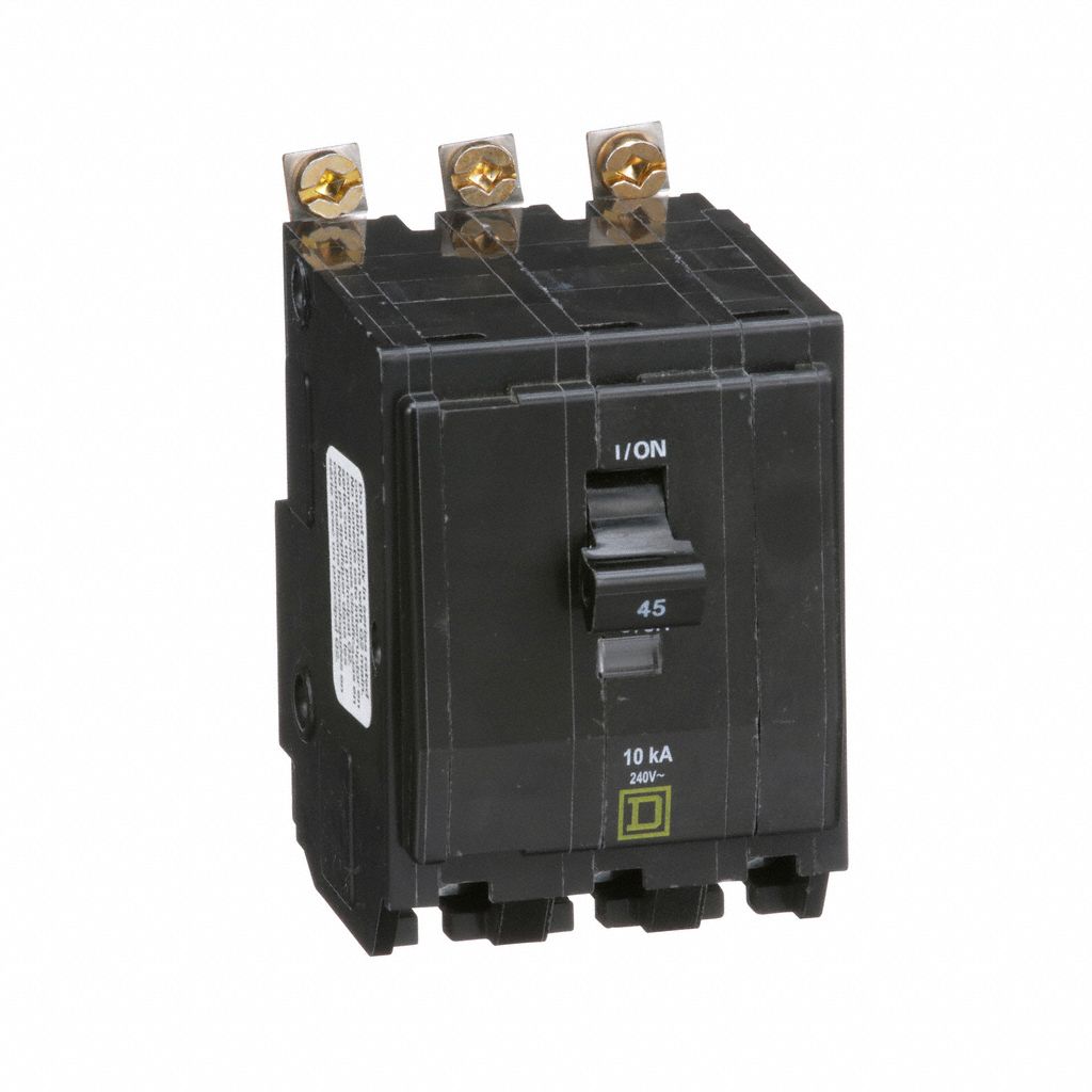 SQUARE D, 45 A, 120/240V AC, Miniature Circuit Breaker - 2DM95|QOB345 ...