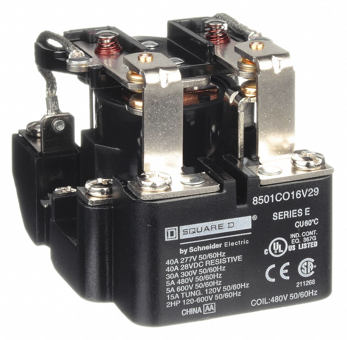 SCHNEIDER, Surface Mounted, 30 A Current Rating, Open Power Relay ...