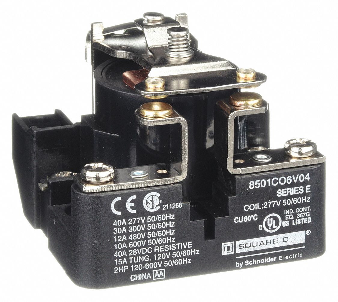 SCHNEIDER, Surface Mounted, 30 A Current Rating, Open Power Relay ...