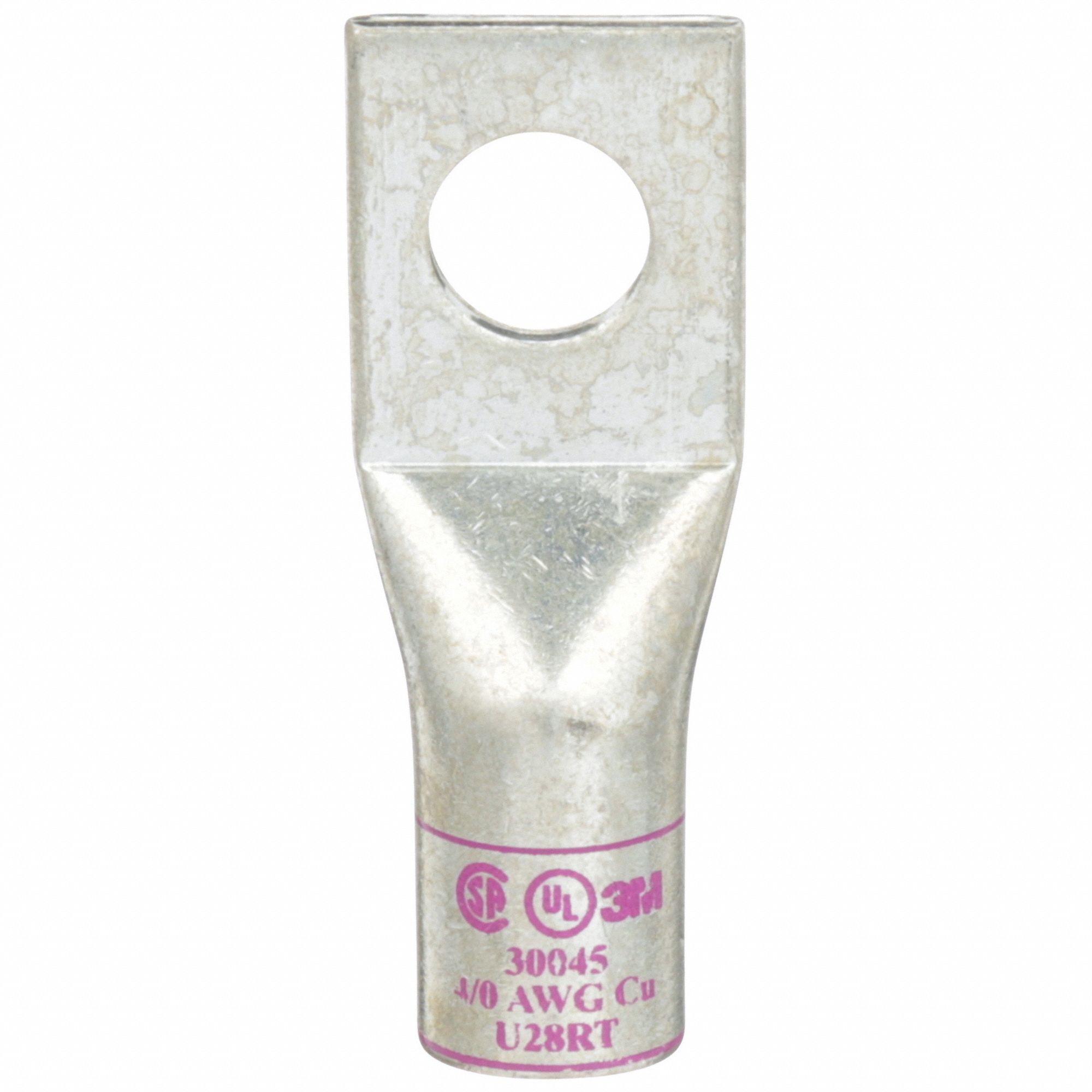 4/0 AWG Max Wire Size, 1/2 in Stud Size, One-Hole Lug Compression ...