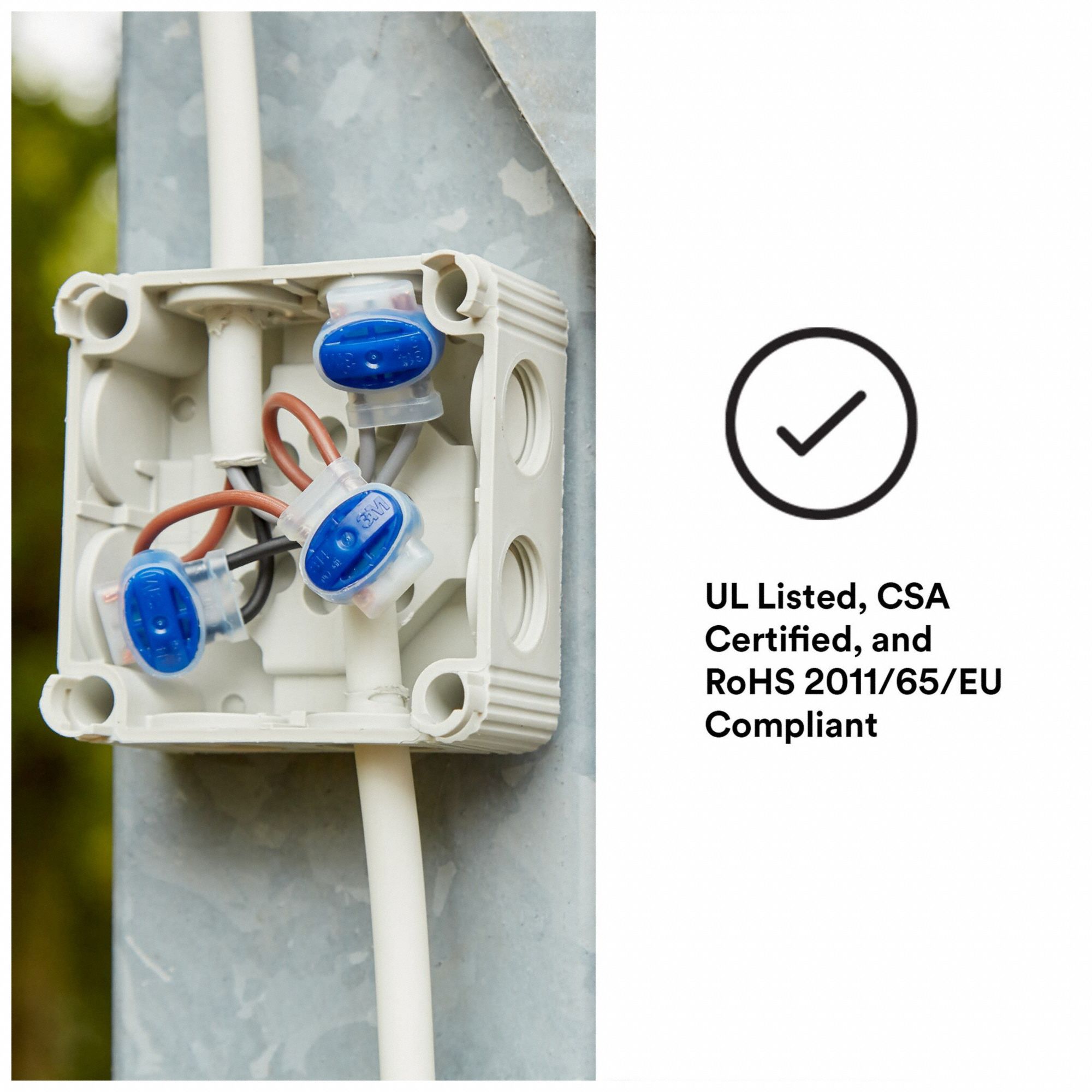 3M Insulation Displacement Connector: Blue, Pigtail, 3 Ports, 1,000 PK ...