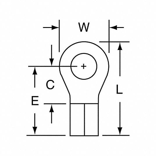 3M, Bare, #10 Stud Size, Ring Terminal - 2DRD6|MU10-10RHTK - Grainger