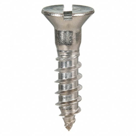 #10 Size, 1 in Lg, Wood Screw - 2DV43|115012-PG - Grainger