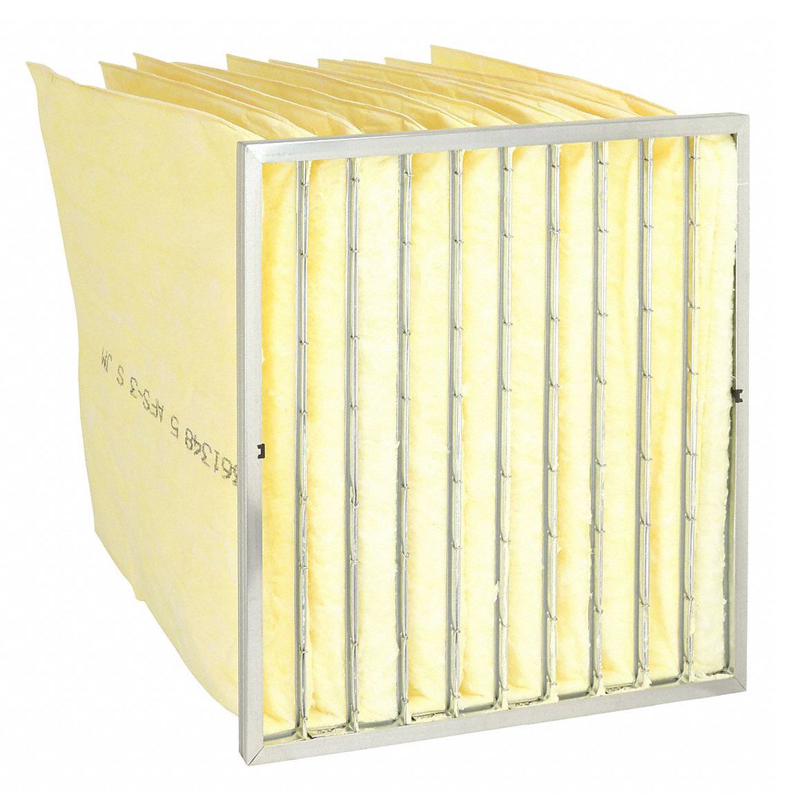 24x24x15 Nominal Filter Size, Yellow, Pocket Air Filter - 2GFK7|2GFK7 ...