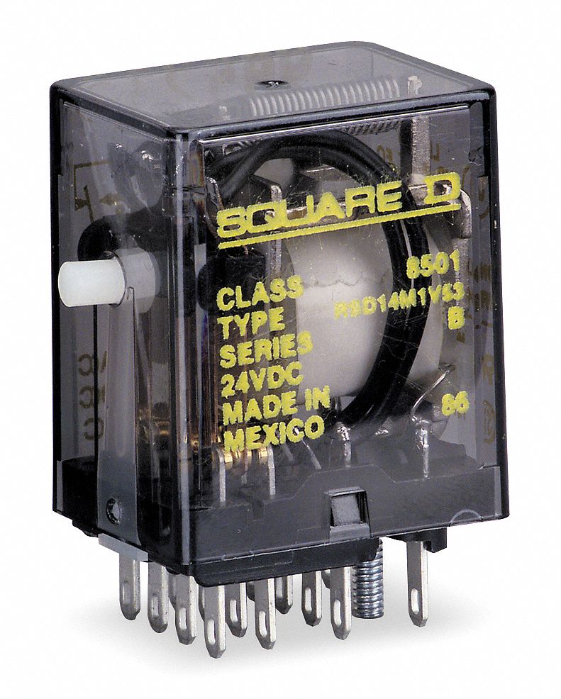 24V DC Coil Volts, Square, Number of Pins - Relay 14 - Grainger