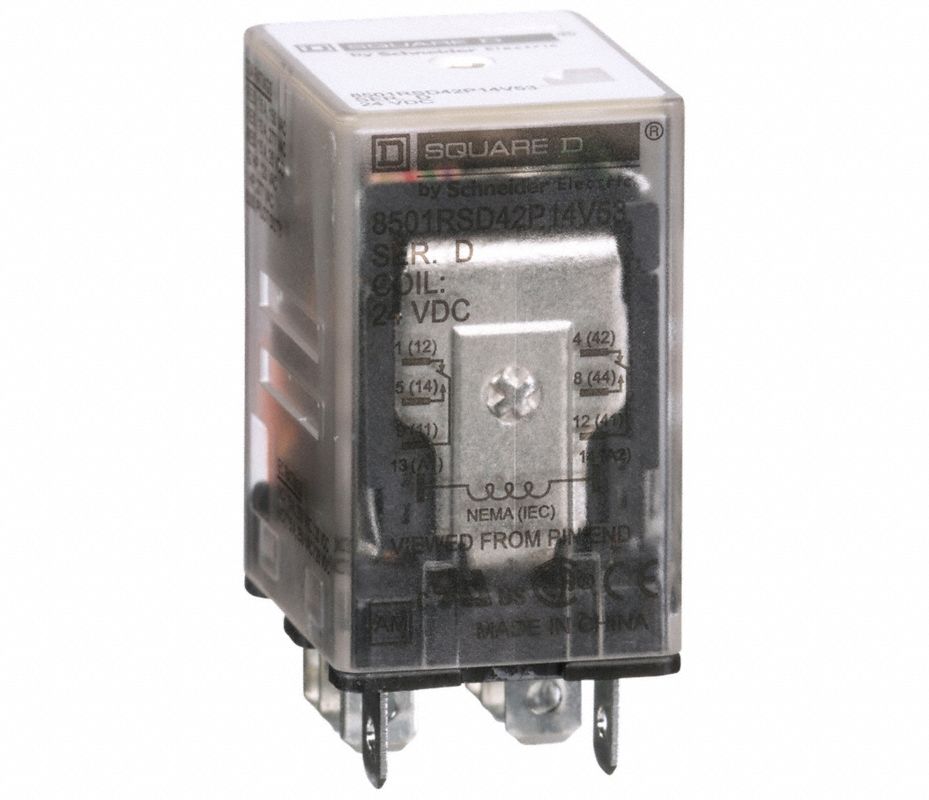 SCHNEIDER Relevador, 24VCD, Cuadrado ,Uso General - Relevadores - 2DW76 ...