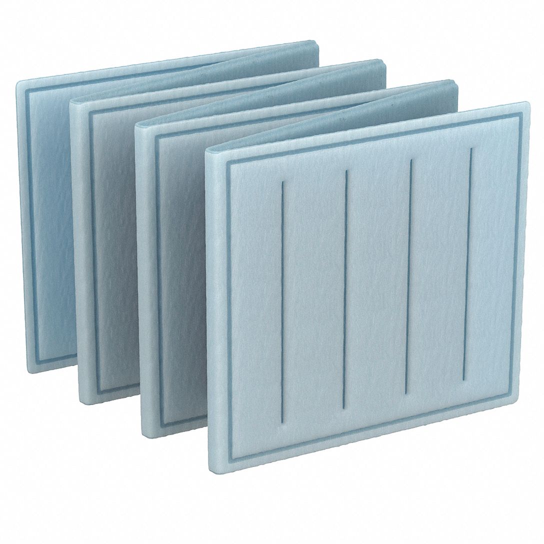 GRAINGER, 24 in x 24 in x 1 in, 24 in Section Wd, Link Air Filter ...