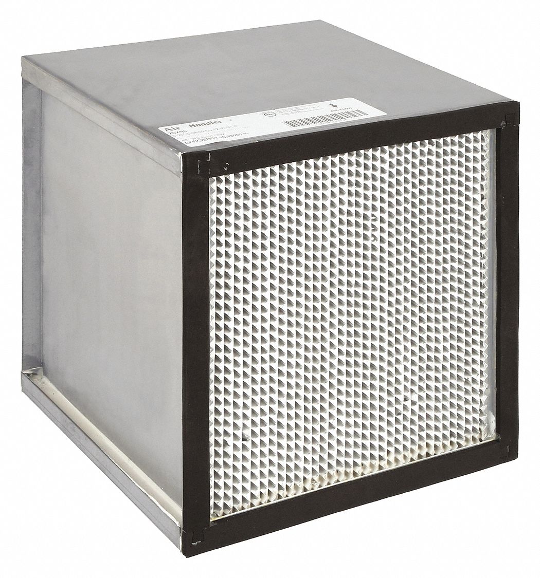 GRAINGER, 12 in x 12 in x 12 in, 99.99% Filter Efficiency, HEPA Air ...