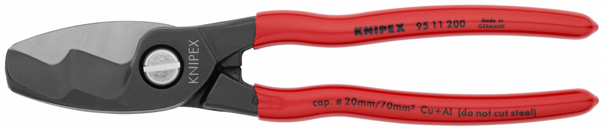 KNIPEX, Plastic Handle, Shear, Cable Cutter - 2DYZ9|95 11 200 SBA ...