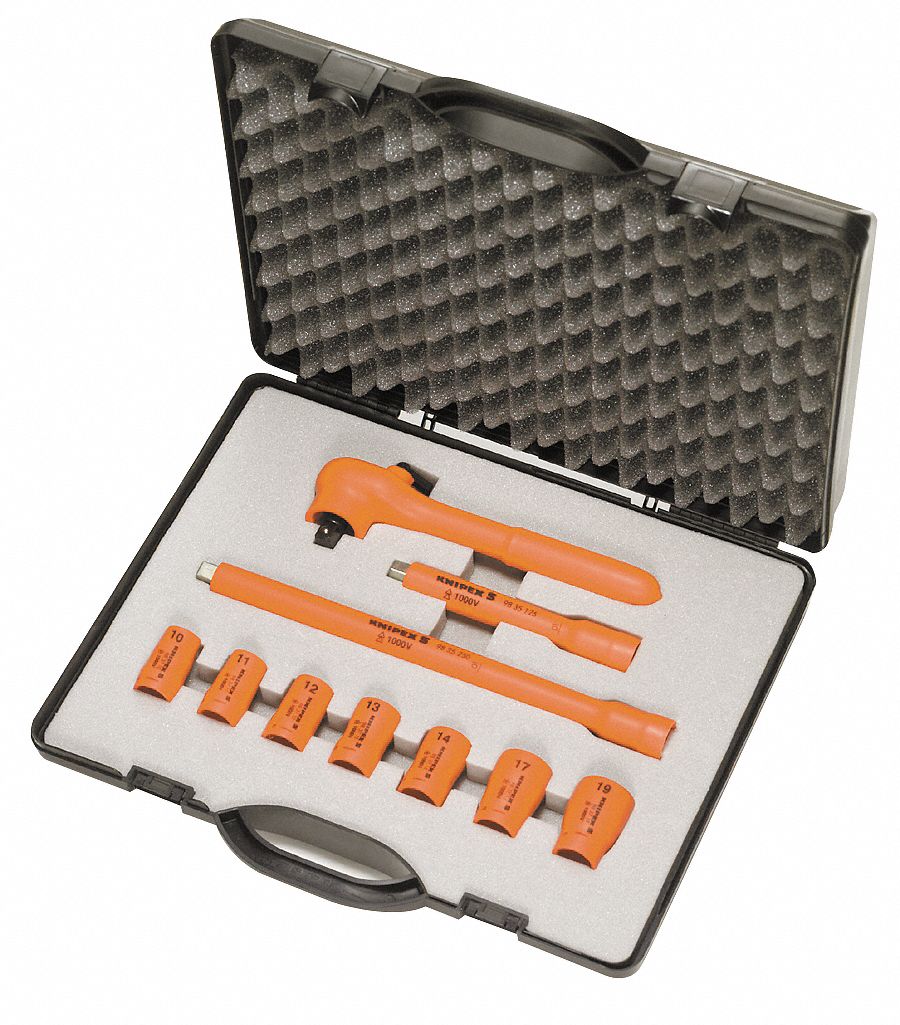 KNIPEX, Insulated Socket Wrench Set - 2DZC3|98 99 11 S4 - Grainger