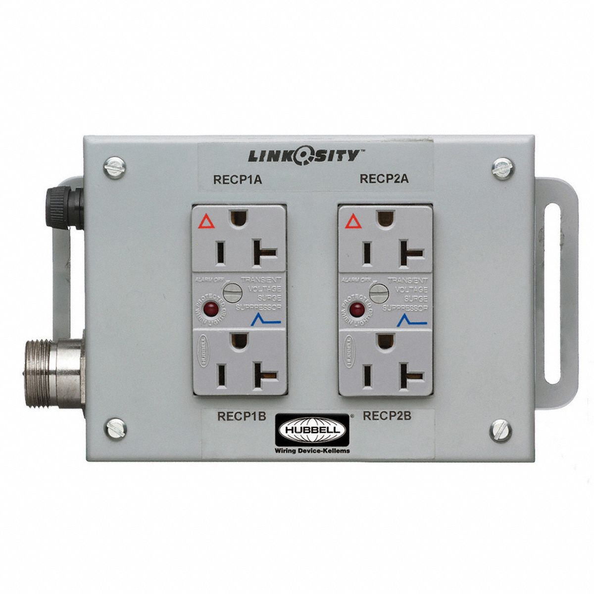 Power Distribution Duplex Assembly: Two Gang Receptacle - Grainger