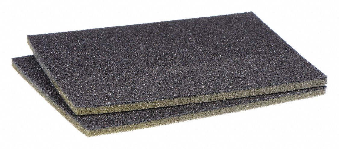 NORTON, 4 1/2 in W x 5 1/2 in L x 3/16 in T, Aluminum Oxide, Contour ...