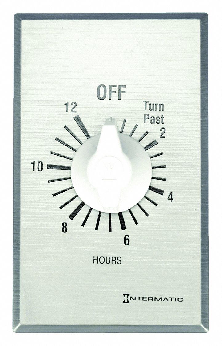 INTERMATIC, 12 hr Max, SPST, Spring-Wound Timer - 2E052|FF12HC - Grainger