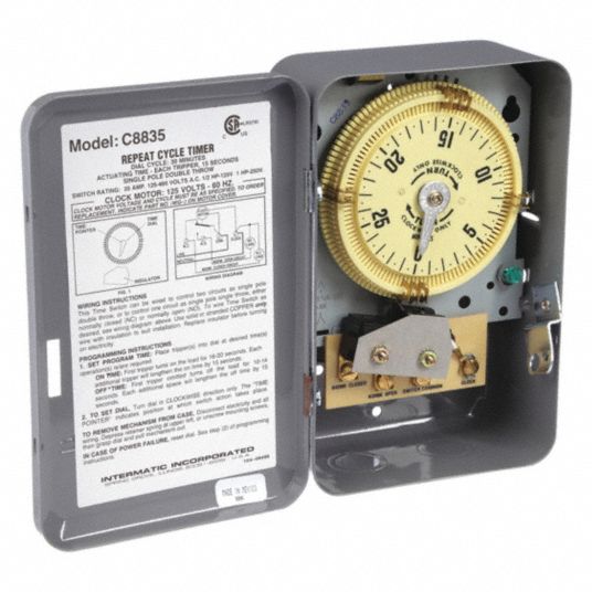 INTERMATIC, 30 min, SPDT, Electromechanical Cycle Timer - 2E130|C8835 ...