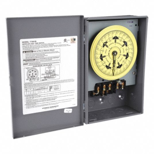 INTERMATIC, 7 day Nominal Max. Time Setting, Steel, Electromechanical ...