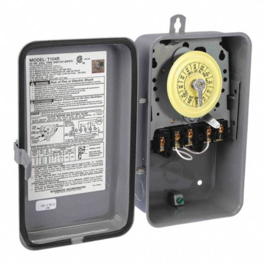 INTERMATIC, 24 hr Nominal Max. Time Setting, Steel, Electromechanical ...