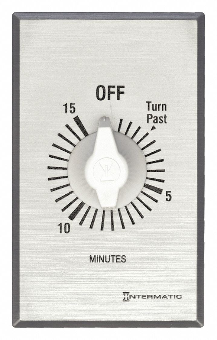 INTERMATIC, 15 min Max, SPST, Spring-Wound Timer - 2E269|FF15MC - Grainger