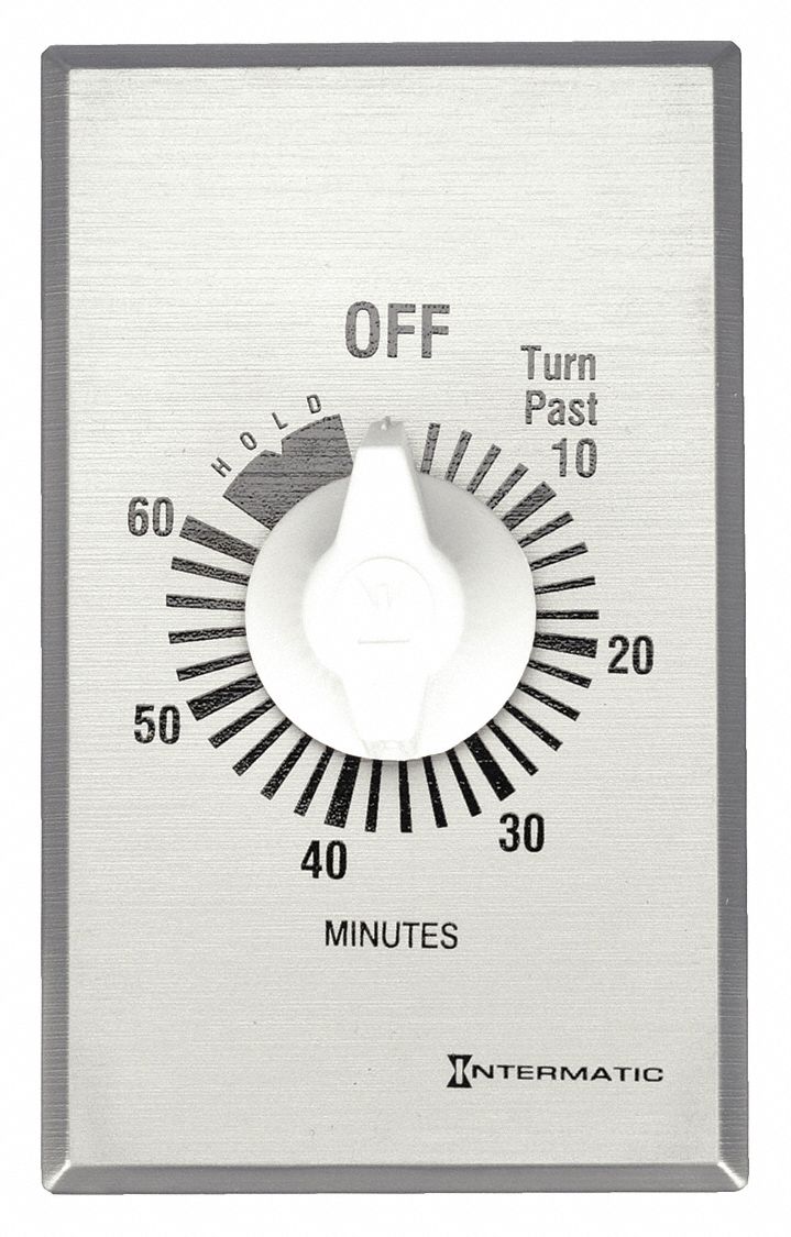 INTERMATIC, 1 hr Max, SPST, Spring-Wound Timer - 2E270|FF60MH - Grainger