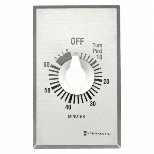 INTERMATIC, 1 hr Max, SPST, Spring-Wound Timer - 2E270|FF60MH - Grainger