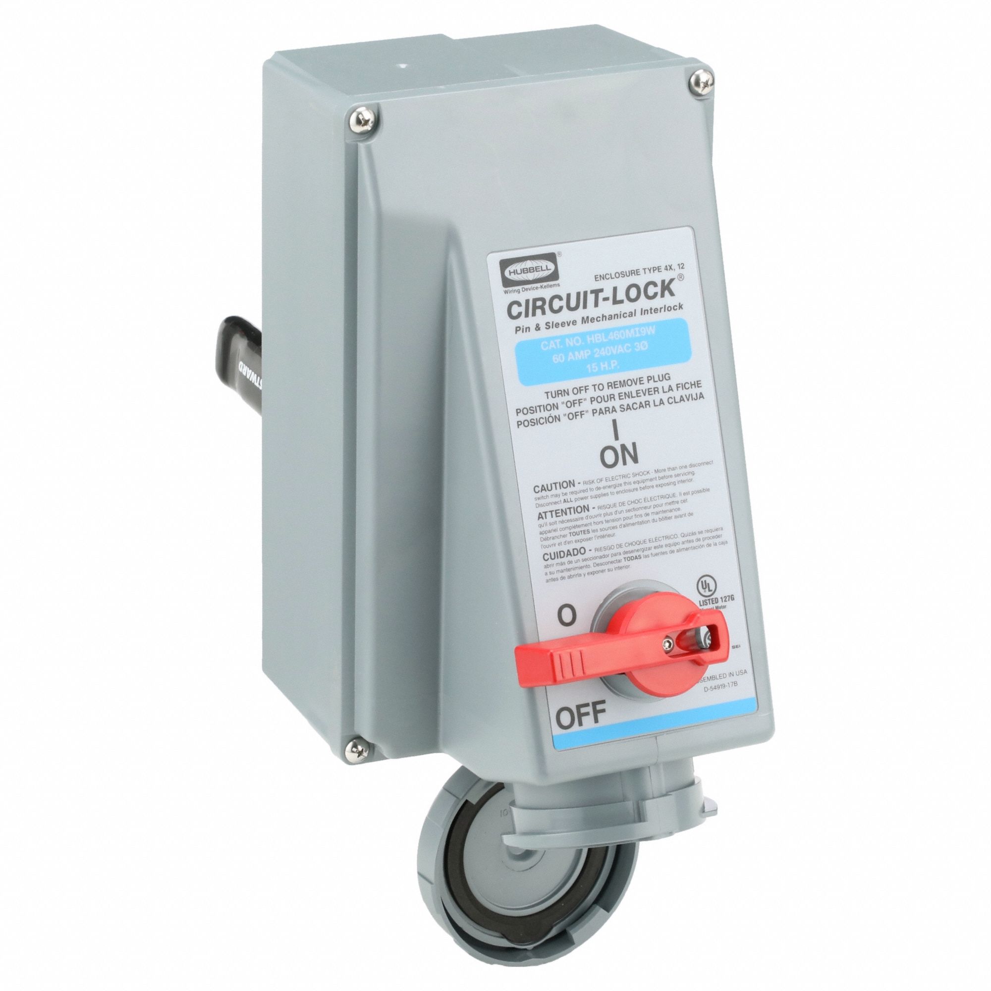 Non-Fused, 60 A, Mechanical Interlock Device - 2EAU9|HBL460MI9W - Grainger