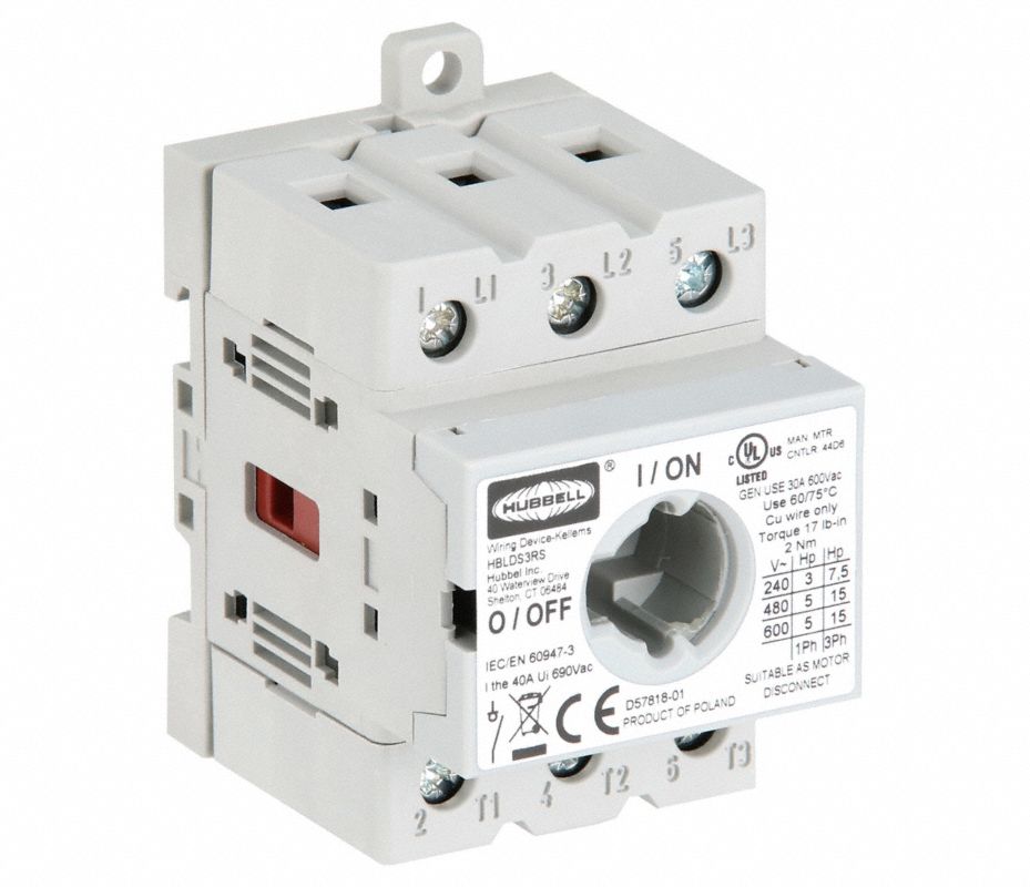 HUBBELL Int. de Reemplazo,Sin Fusible,30A,600V - 2EAW2 | HBLDS3RS ...